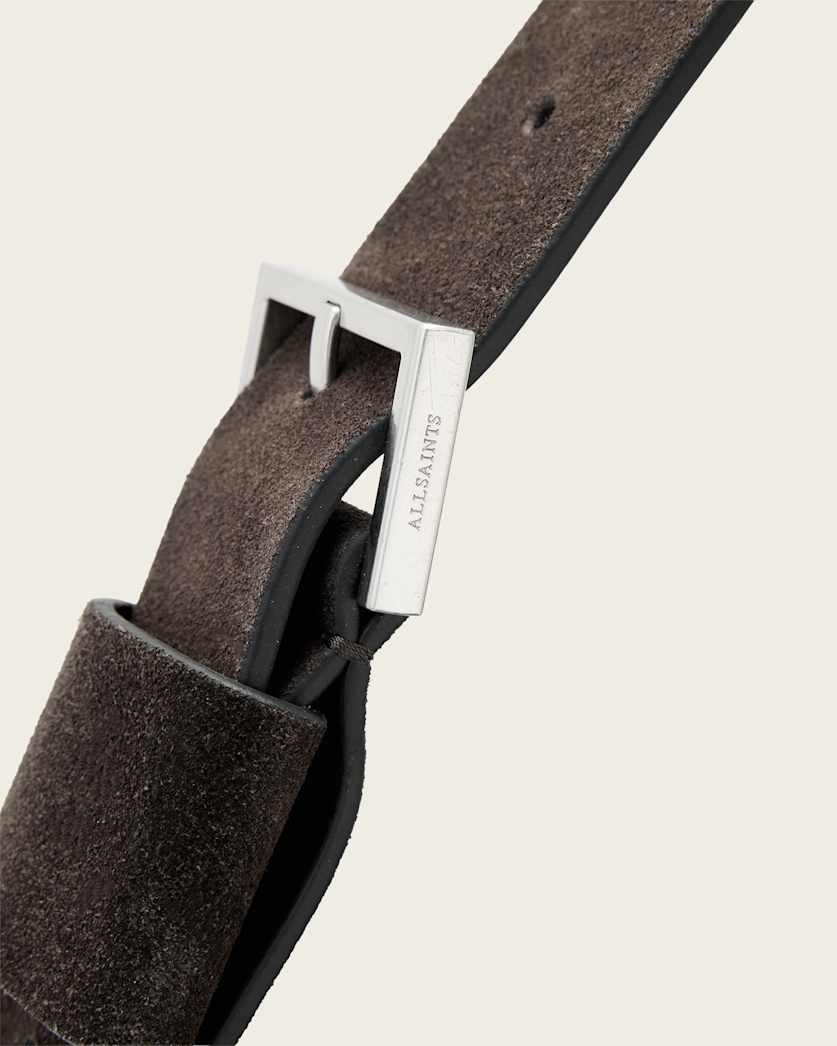 Alba Suede Shoulder Bag Bitter Brown | ALLSAINTS